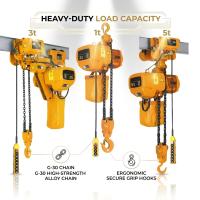 China Three Phase Electric Chain Hoist G80 Alloy Chain Industrial Lifting Hoist Single Speed for sale