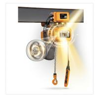 China Dual Speed Single Phase Electric Hoist 1 Ton Low Headroom Hoist 220V IP55 Motor G80 Chain for sale