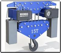 China 15T Industrial Electric Hoist Compact Low Headroom Electric Chain Hoist Lightweight for sale