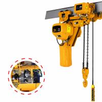 China 2 Ton Electric Lifting Hoists Dual Speed Motorized Trolley Hoist Compact Design for sale