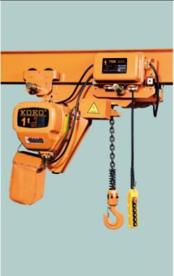 China 380V Low Headroom Electric Hoist 1 Ton Hoist Overload Protection With IP54 Motor G80 Chain for sale