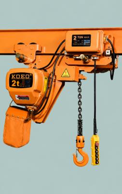 China 220V 2T Chain Hoist Low Headroom Single Phase Hoist IP54 Motor G80 Chain for sale