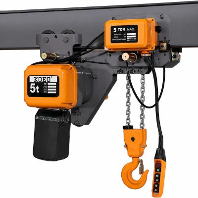 China IP55 Dual Motor Heavy Duty Chain Hoist 380V 5 Ton Electric Chain Hoist for sale
