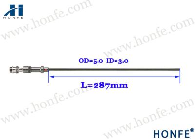 China Weaving Machine Spare Parts Main Nozzle Pipe Red L=287mm OD=5.0 ID=3.0 for sale