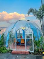 China Aluminum Glamping Dome High Efficiency Aluminum Glamping Dome Diameter 5m Waterproof for sale