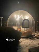 China UV Resistance Green Plug and Play Clear Bubble Tents Compact Footprint for sale