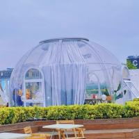 China Fashion Geodesic Dome 5m Waterproof Fashion Geodesic Dome Communication Equipment for sale