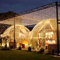 China Prefab Glamping Dome Prefab Glamping Dome Diameter 5m Waterproof Compact Footprint for sale