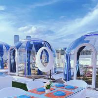 China Flame Retardant Glamping Individual Party Bubble Tent Temperature Compensation for sale