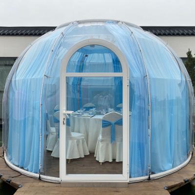 China Clear Igloo Bubble High Frequency Attenuation PC Clear Tents Connectable Rohs Compliant for sale