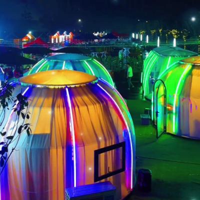 China Transparent Clear PC Round Igloo Bubble Tent Lightning Protection for sale