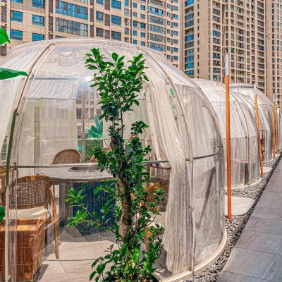 China Surge Protection PC Transparent Ho Hotel 6m Geodesic Dome Rohs Compliant for sale