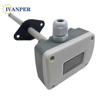 China Industrial RS485 4-20mA 0-10V Ducted Air Velocity Transducer for Wind Speed Sensor for sale