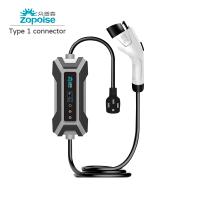 China 1.3 Inch OLED Display Portable EV Charger ZA08 7kW 32A with Remote O&M Platform for sale