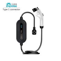 China ZA17 Portable EV Charger 9.6kW 40A with 5M 7M 10M Cable OLED Display IP66 for sale