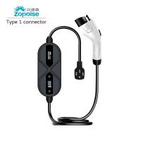 China ZA18 Portable EV Charger With 1.3 Inch OLED Display 4 Level Adjustable Current for sale