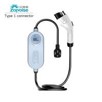 China ZA19 Portable EV Charger Type1 1.9 Inch LCD Display 5 Meter Cable 7kW 32A for sale