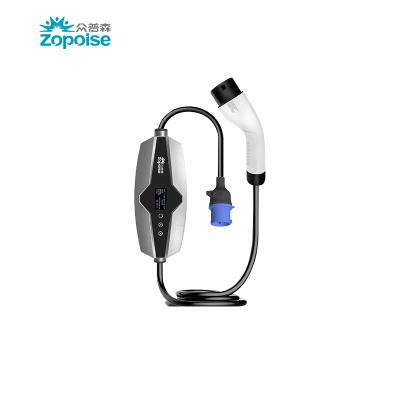 China ZA21 AC EV Charger 7kW 32A IP66 with 1.9 Inch LCD Display WiFi Bluetooth for sale