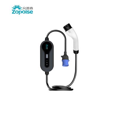 China ZA13 Portable EV Charger 16A 32A 1.3 Inch OLED Display AC EVSE for sale