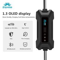 China ZA08 European Edition – Type 2 Portable EV Charger with 1.3″ OLED Display, 11kW 3‑Phase Support & Remote O&M Platform (CE & TÜV Certified) for sale