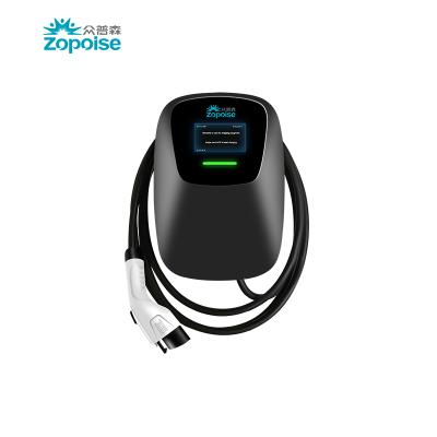China ZB13 European Edition – Ultra‑Slim Type 2 Wallbox EV Charger with 4.3″ Display, OCPP 1.6, Load Balancing & 22kW 3‑Phase Output (CE & TÜV Certified) for sale