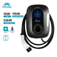 China ZB09 European Edition – Type 2 Wallbox EV Charger with 3″ Round Screen, OCPP 1.6, 22kW 3‑Phase & Wide Voltage Range 250‑480VAC (CE & TÜV Certified) for sale