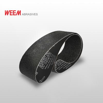 China WEEM Silicon Carbide Sanding Belts 300mm x 750mm, Grit P24-P180 for Belt Sanders for sale