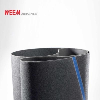 China WEEM 1126 Silicon Carbide Wide Sanding Belts 1000-1380mm Width for Wood and Glass Processing for sale
