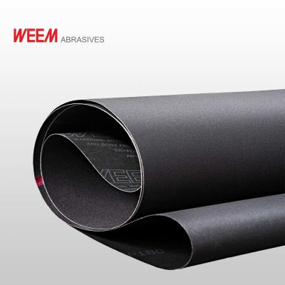 China WEEM 1128 Silicon Carbide Sanding Belts Grit 100 1828-3300mm Width for Panel Industrial for sale