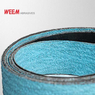 China WEEM 3309 Zirconia Sanding Belt with Topsize - 1400mm Width, P24-P1200 Grit Range for Metal Grinding for sale