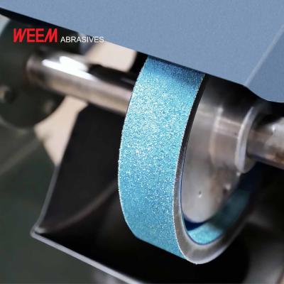 China WEEM 3309 Zirconia Narrow Sanding Belt with Z-Weight Polyester Backing - 1400mm Width, P24-P120 Grit Range for sale