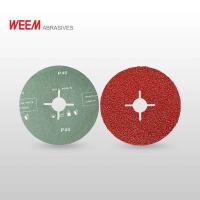 China WEEM 2216-01 100mm x 22mm Aluminum Oxide Sanding Discs P24-P120 Grit for Angle Grinders for sale