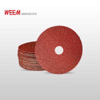 China WEEM 2216-01 100mm x 22mm Aluminum Oxide Sanding Discs P24-P120 Grit for Angle Grinders for sale