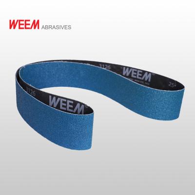 China WEEM 3126 Waterproof Zirconia Alumina Sanding Belts P36-P100 Grit 1000-1380mm Width for sale