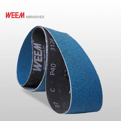 China WEEM 3126-13 Anti-Static Zirconia Alumina Sanding Belts - 300mm x 750mm, Grit P36-P100 for sale