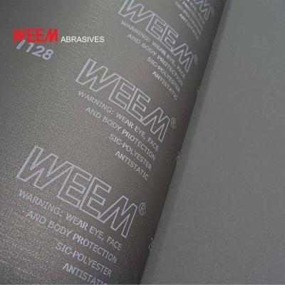 China WEEM 1128 Silicon Carbide Grit 150 Abrasive Sanding Belts with Anti-Static - 1000mm to 1380mm Width Range for sale