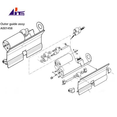 China A001458 NMD50 Outer Guide Assy Glory Delarue NMD 050 ATM Spare Parts for sale