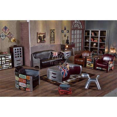 China Nidea #8909 Punk Industrial Style Sofa Chair Retro License Plate Furniture for KTV Hotel Internet Cafe Bar Coffee Shop  Bar for sale