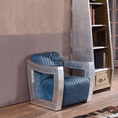 China Nidea #8946 Industrial Style Retro Aviator Design Leather Chair Tufted Button for Home Bar for Hotels Cafes BARS for sale