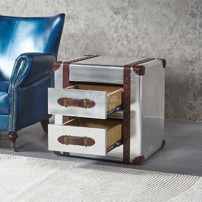 China Nidea #321 Industrial-Style Aluminum Panel Riveted Metal Retro Handmade Durable Side Corner Table for Living Room Coffee Shops  Bars for sale