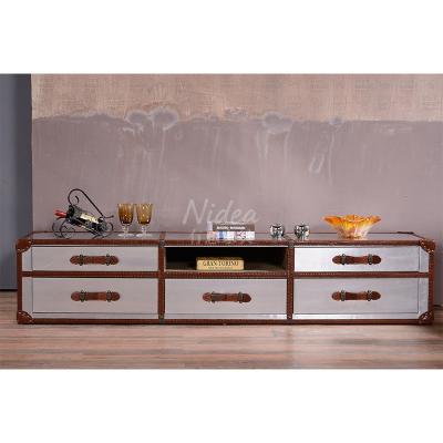 China Nidea #6802 Industrial Style 5-Drawer Aluminum TV Cabinet Designer Personality Metal Storage for Hotel & Living Room Manufactured Furniture for sale