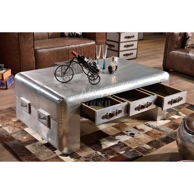 China Nidea #8529 Retro Industrial Loft Style Aluminum Coffee Table for Living Room and Hotel Handmade Durable for sale