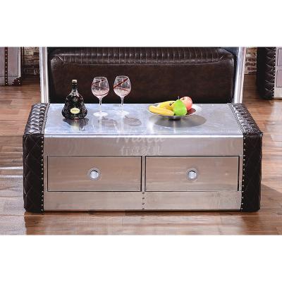 China Nidea #8601 Customized Handmade Industrial Design Aluminum Coffee Table for Living Room & Hotel Use for sale