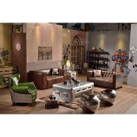 China Nidea #8958 Designer Genuine Leather Vintage Industrial Retro Sofa Set  Lounge Personalization Pub Club Studio Furniture Ecksofa for sale