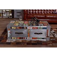 China Nidea #8641 Industrial Style Aluminum License Plate Vintage Handmade Durable Coffee Table Cabinet for Whisky  Lounge and Hotel for sale