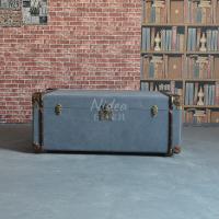 China Nidea #8605 American Retro Style Leather Coffee Table Storage Cabinet Personalized Home Furniture Living Room Villa Restaurant for sale