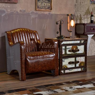China Nidea #8909 Light Luxury Designer Sofa Chair Retro License Plate Furniture for KTV Hotel Internet Cafe Bar Coffee Shop  Bar for sale