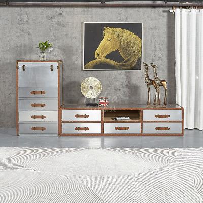 China Nidea #317 Aviator Retro Industrial Loft Style Vintage TV Stand Cabinet for Living Room Villas Unit for sale