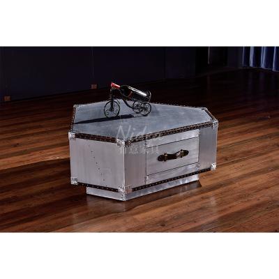 China Nidea #8632 Industrial Retro American Style Aluminum Coffee Tables Handmade Durable Home Furniture Living Room for sale