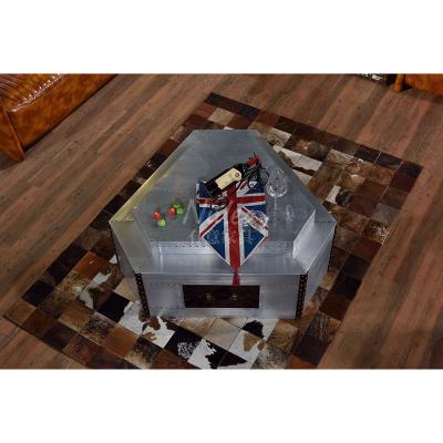 China Nidea #8633 Industrial Retro American Style Aluminum Coffee Tables Handmade Durable Antique Home Furniture for Living Home Bar Villa Hotel for sale